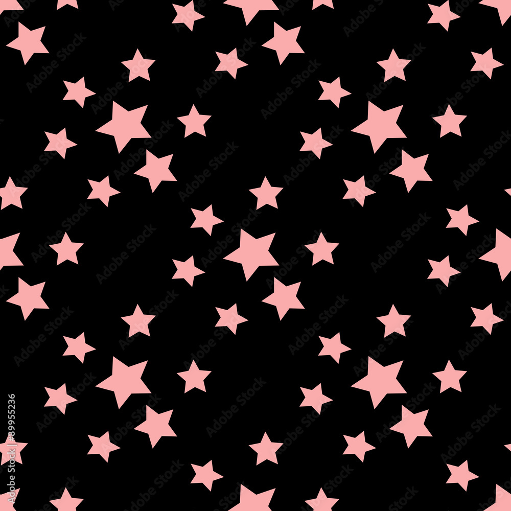 Black Background With Pink Stars