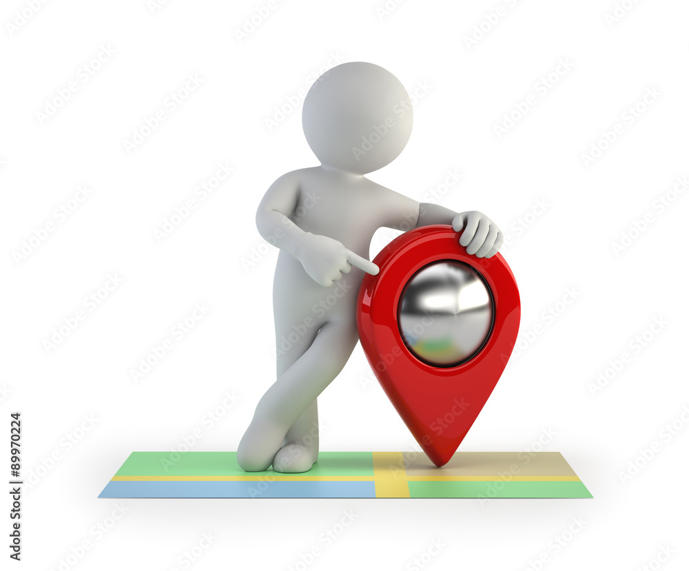 3d small people - location Stock Illustration | Adobe Stock