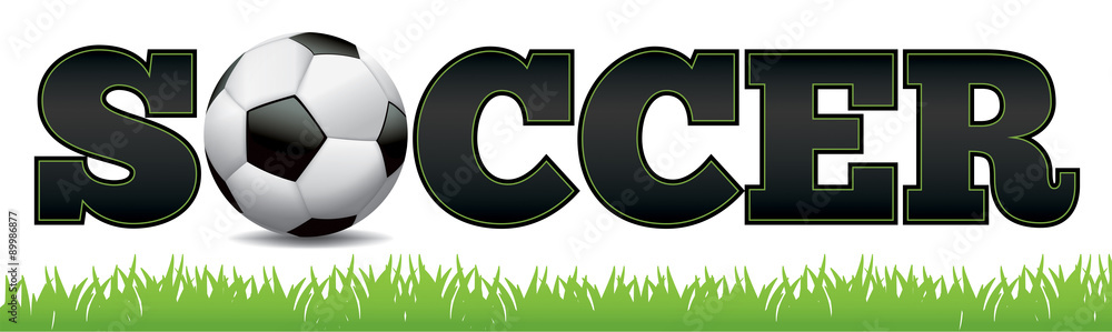 Soccer Word Art Illustration Stock Vector | Adobe Stock