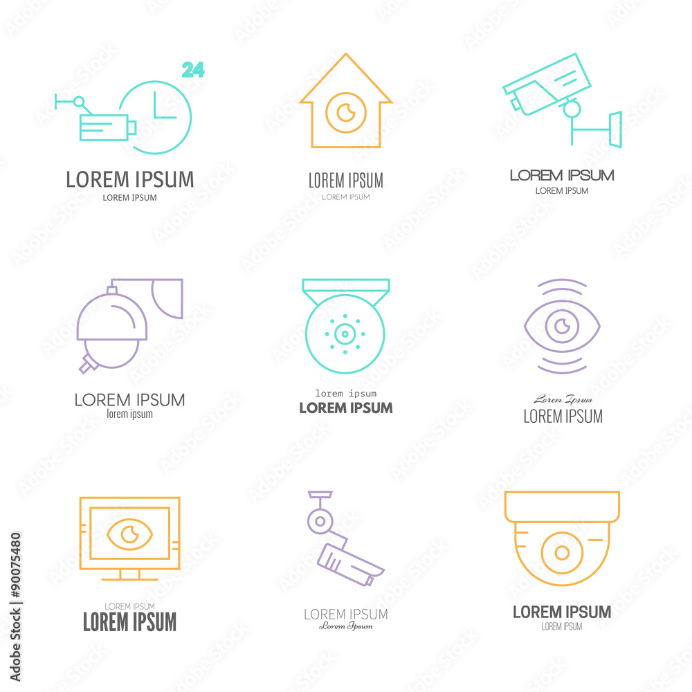CCTV Logos Stock Vector | Adobe Stock