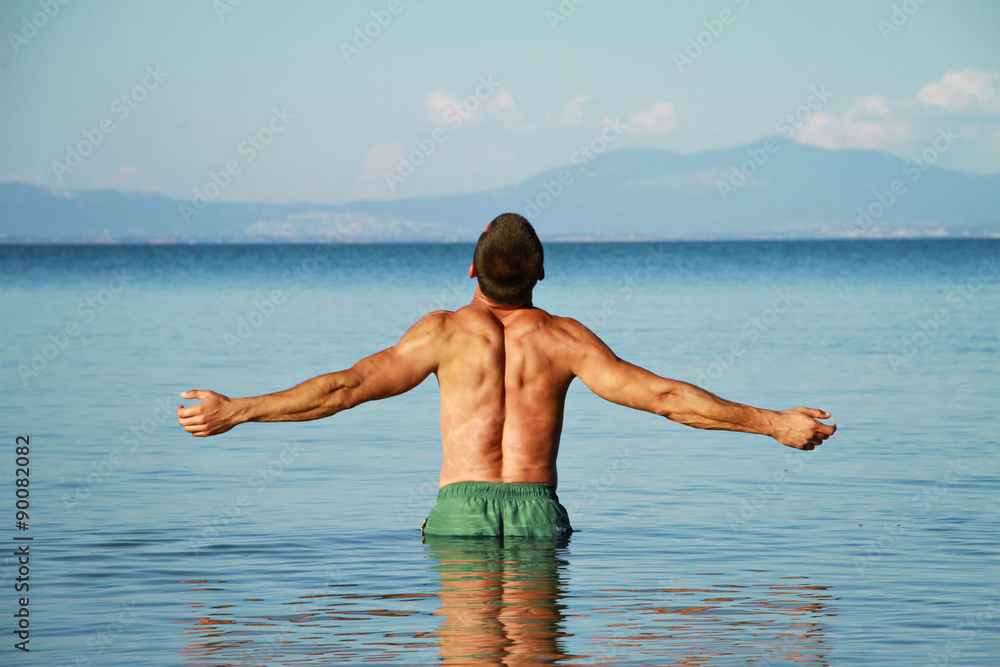 Man Back Open Arms
