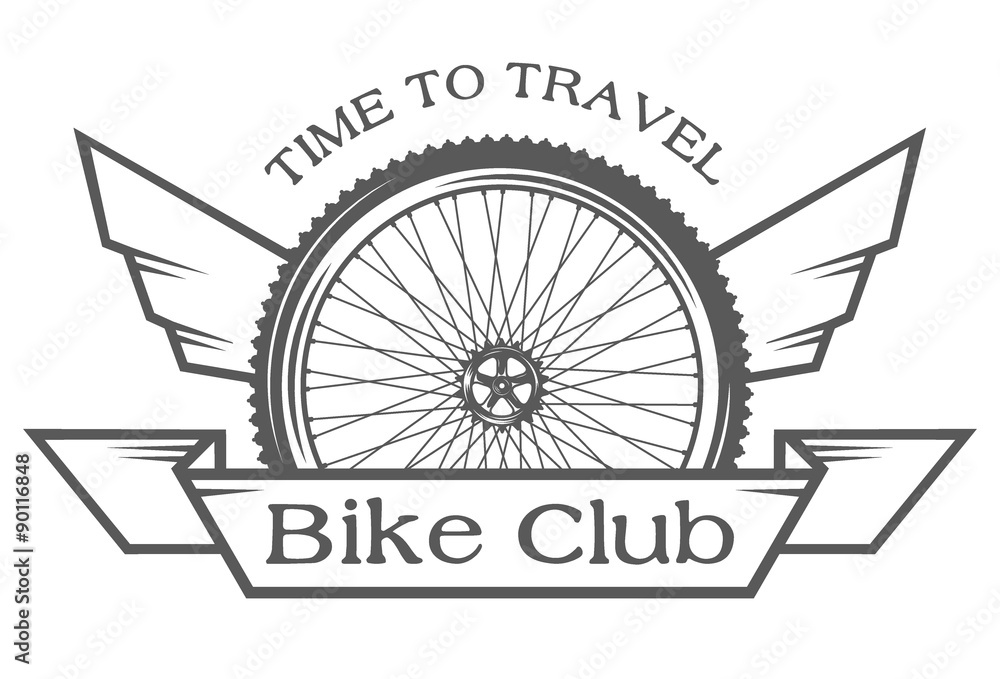 The emblem on the theme of cycling club. Stock Vector | Adobe Stock