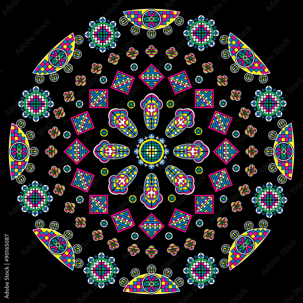 Cathedral window, vector illustration. Stock Vector | Adobe Stock