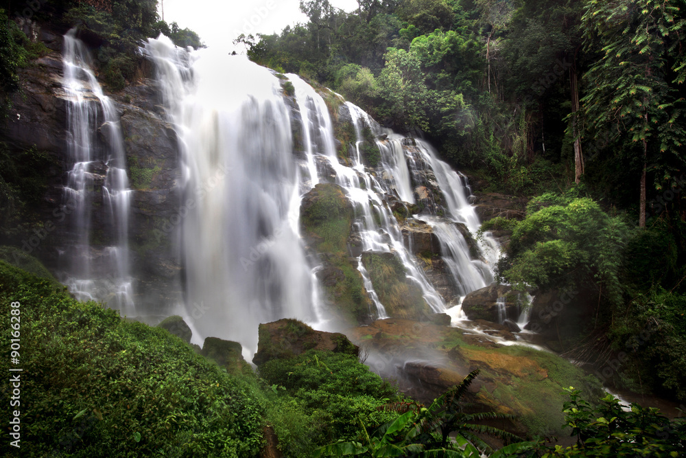 Landscape of wachirathan waterfall, Inthanon National Park, Thai Stock ...