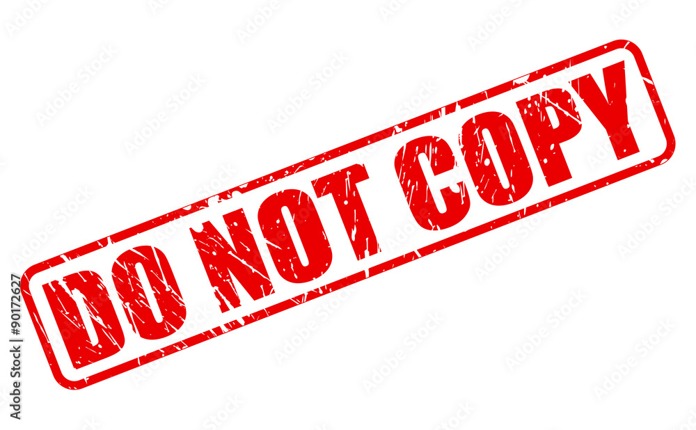 Do not copy red stamp text Stock Vector | Adobe Stock