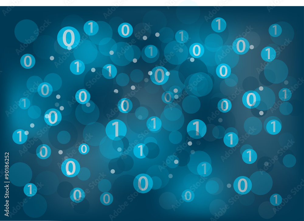 Digital and Digitization concept vector illustration background. Dark ...