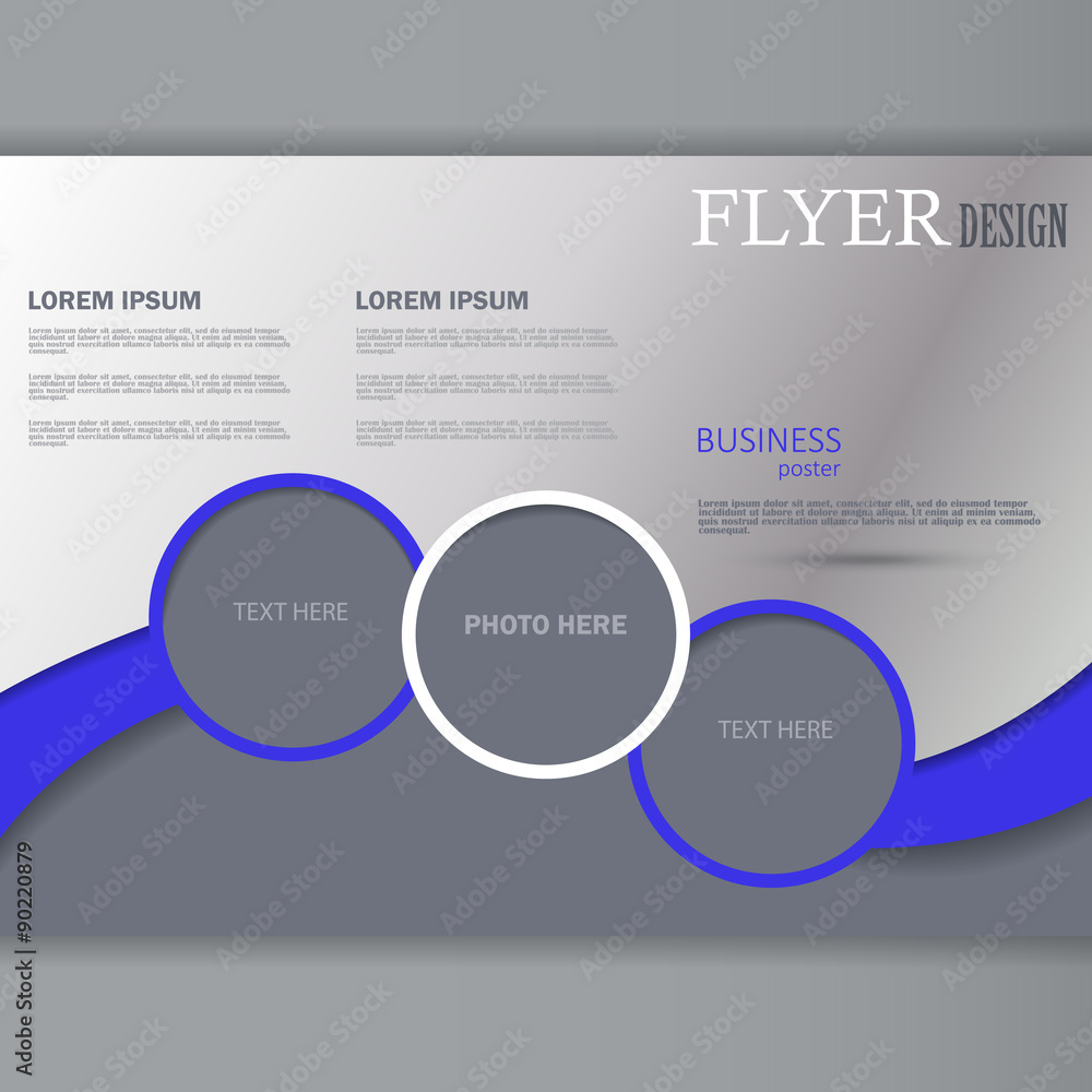 Vector horizontal flyer template. Stock Vector | Adobe Stock