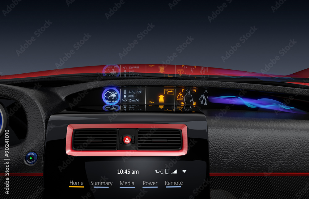 Center multi-information console design for intelligent electric car ...