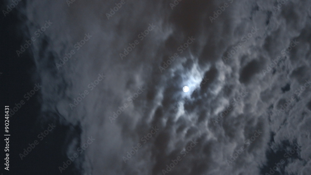 Full Moon and clouds Stock Video | Adobe Stock