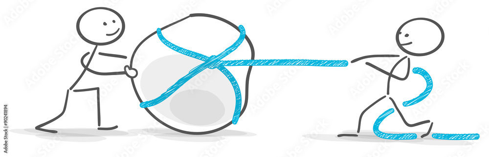 stickman teamwork stone Stock Vector | Adobe Stock