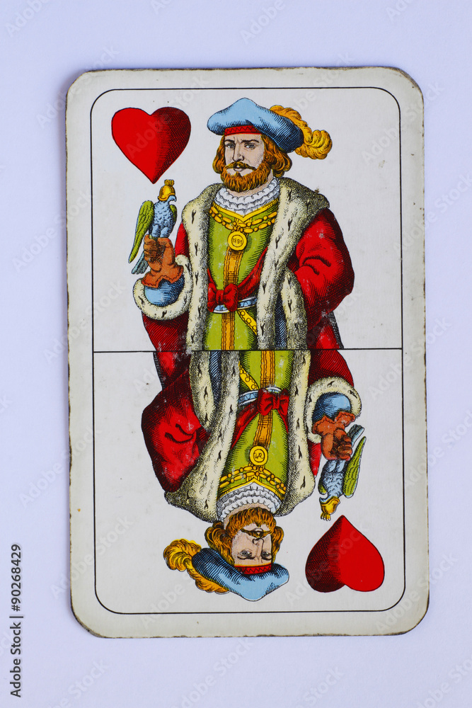 Spielkarte_Alt_benutzt Stock-Foto | Adobe Stock