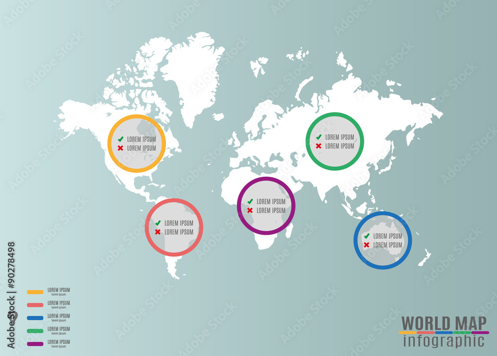 world map infographics Stock Vector | Adobe Stock