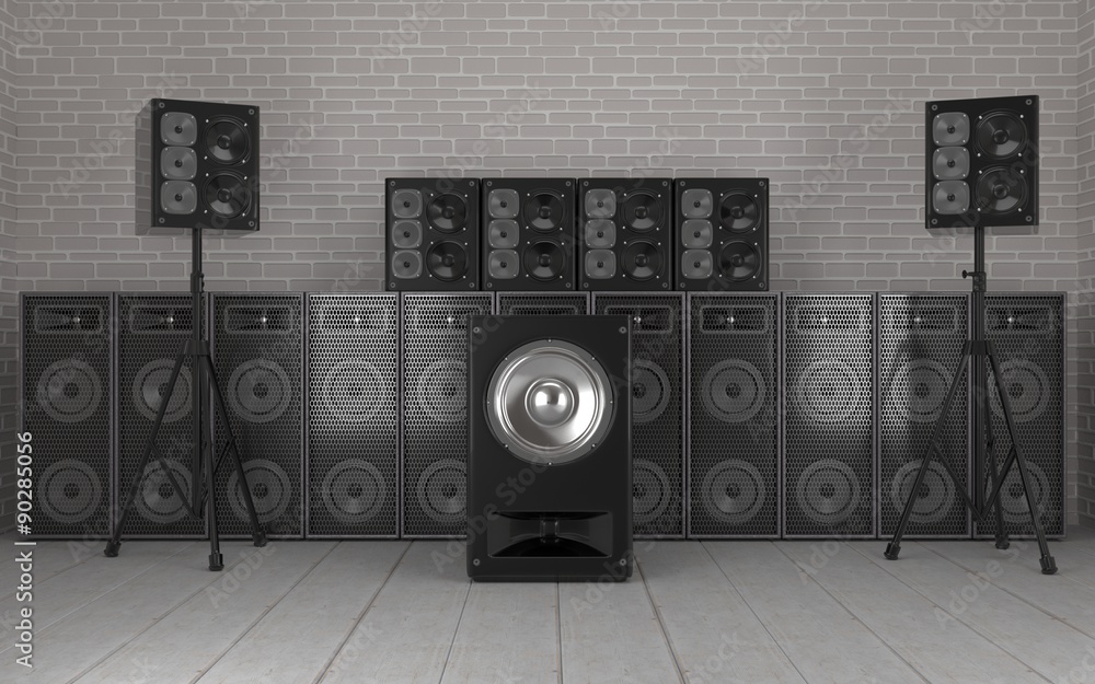 Studio Sound System Installation Illustration Stock | Adobe Stock