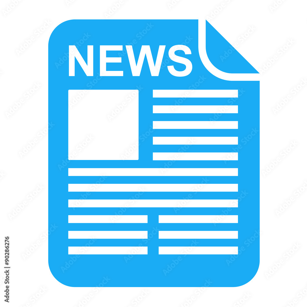Icono documento extension y simbolo NEWS azul Stock Illustration ...