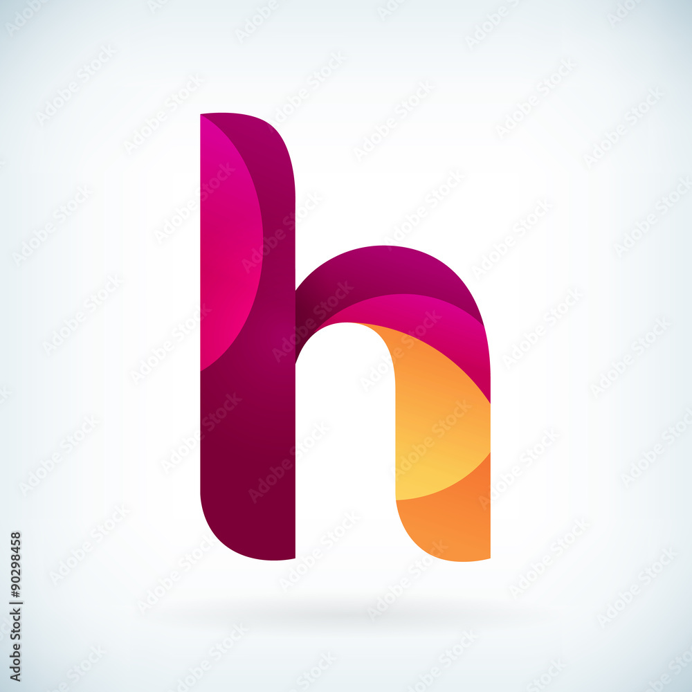 Modern twisted letter H Stock Vector | Adobe Stock
