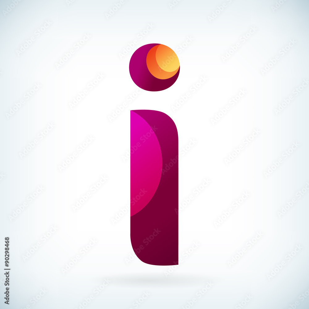 Modern twisted letter i Stock Vector | Adobe Stock