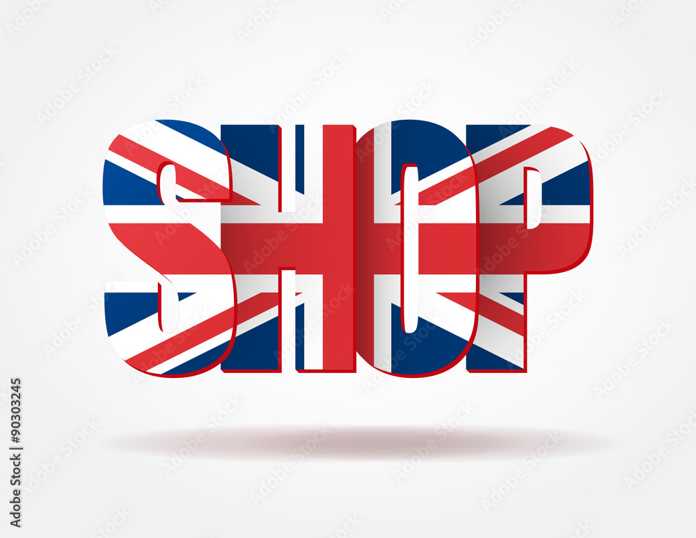 Typography Internet Logo british shop Stock Vector | Adobe Stock