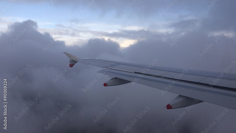 Looking out of the plane Stock Video | Adobe Stock