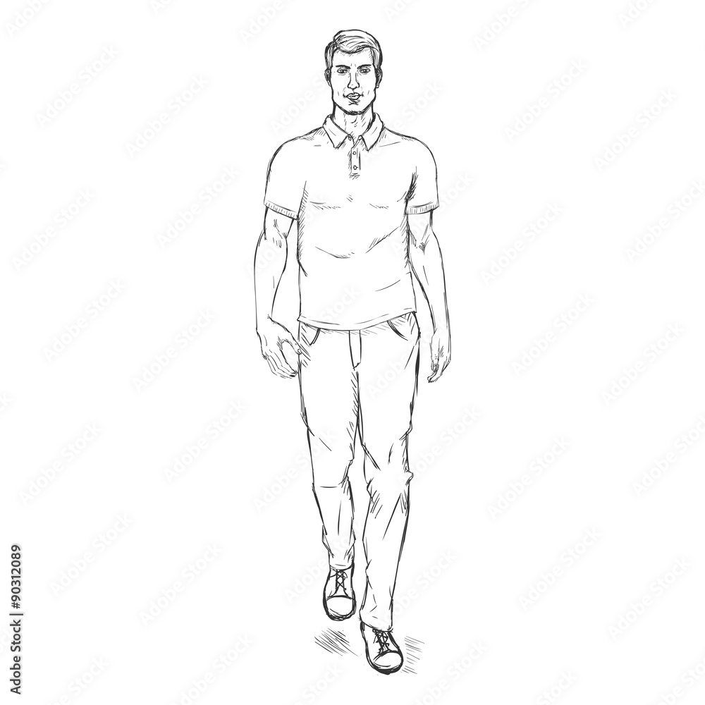 Fashion Model Drawing Male