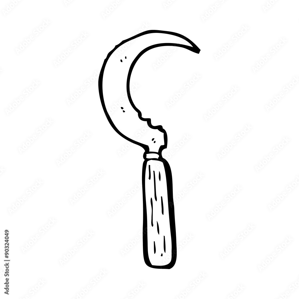 cartoon sickle Stock Vector | Adobe Stock