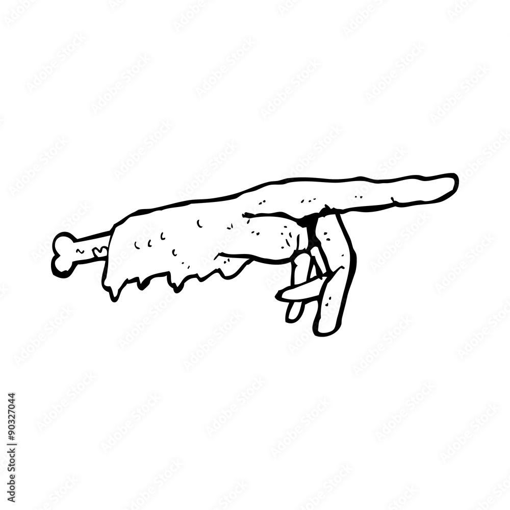 cartoon pointing zombie hand Stock Vector | Adobe Stock
