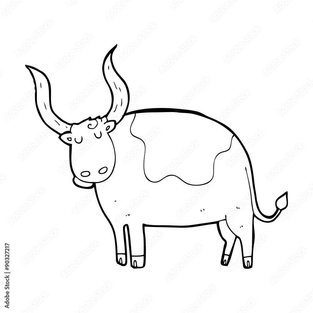cartoon ox Stock Vector | Adobe Stock