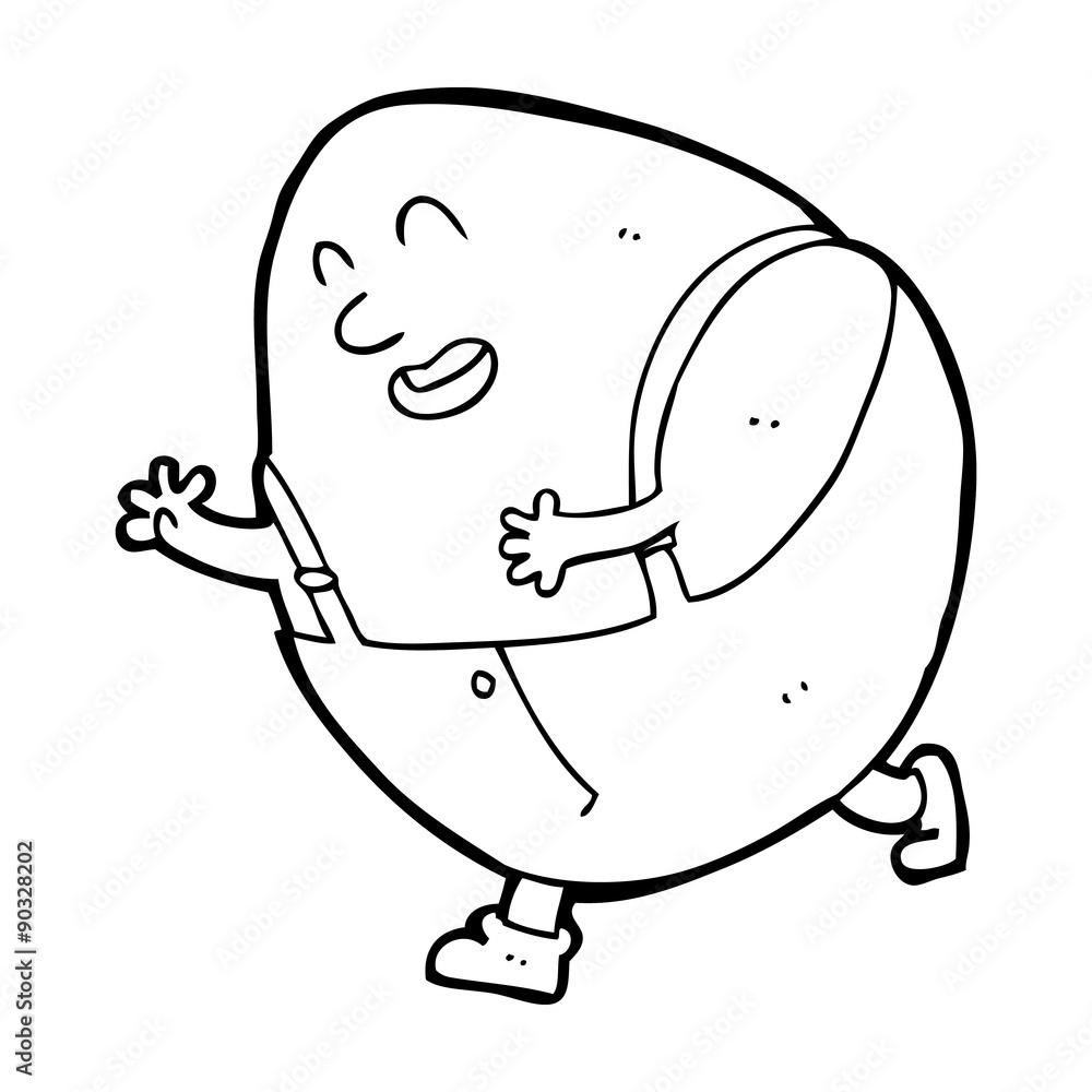 Cartoon Humpty Dumpty Egg Character Stock Vector Adobe Stock