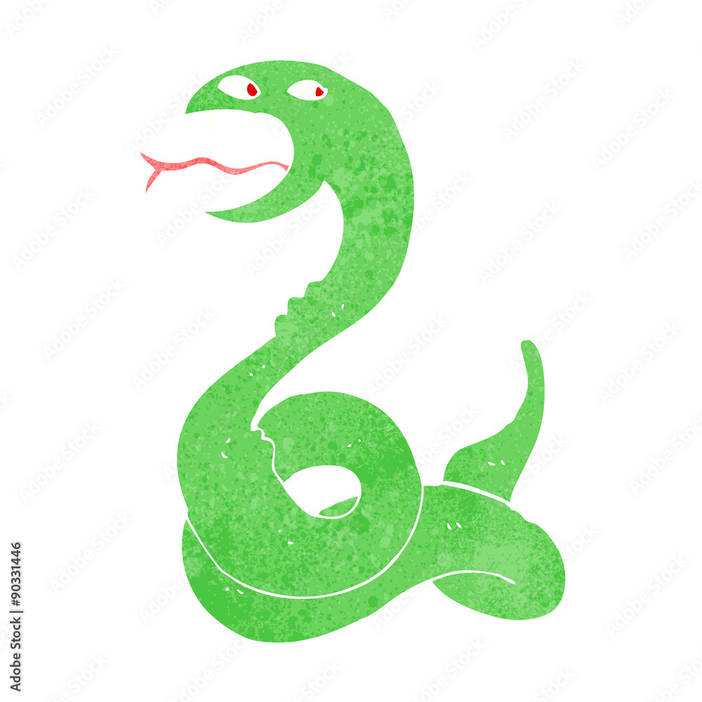 cartoon hissing snake Stock Vector | Adobe Stock