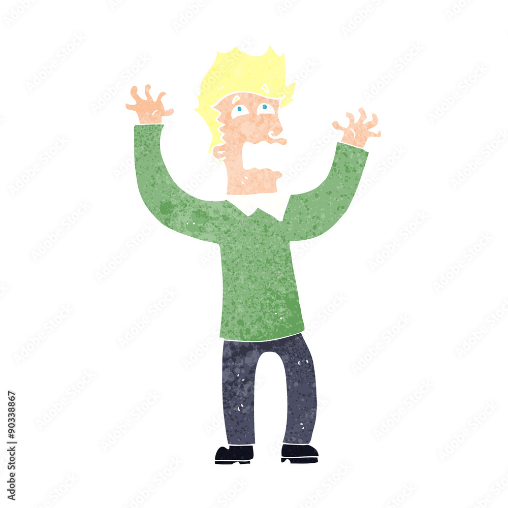 cartoon terrified man Stock Vector | Adobe Stock