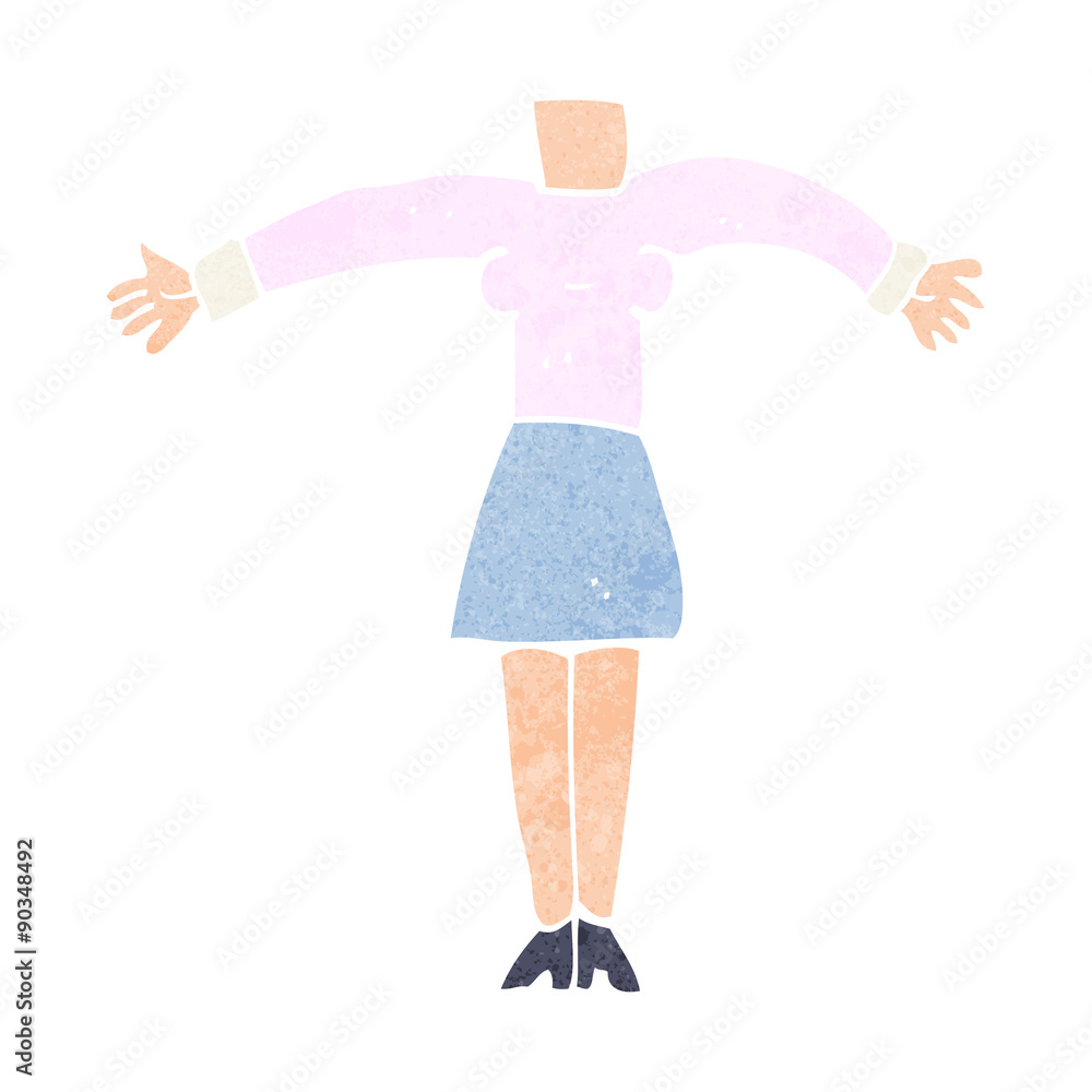 cartoon female body (add photos or mix and match cartoons) Stock Vector ...