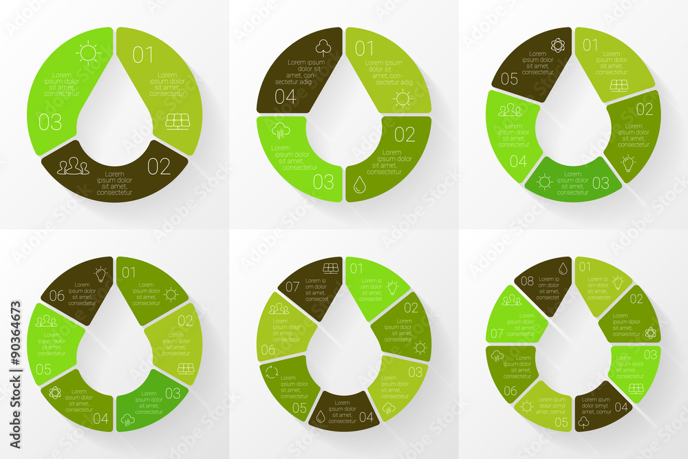 Vector linear circle eco infographic. Ecology template for Stock Vector ...
