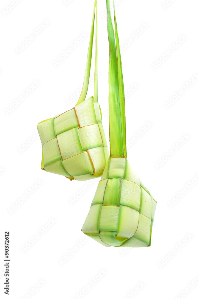 Muslim Ketupat (Rice Dumpling) with Clipping Path : Eid Mubarak ...