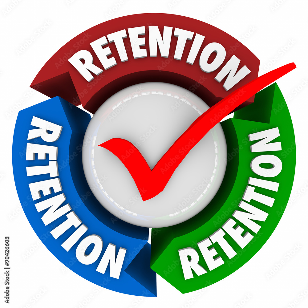 Retention Check Mark Arrows Circle Cycle Hold Onto Keep Customer ...