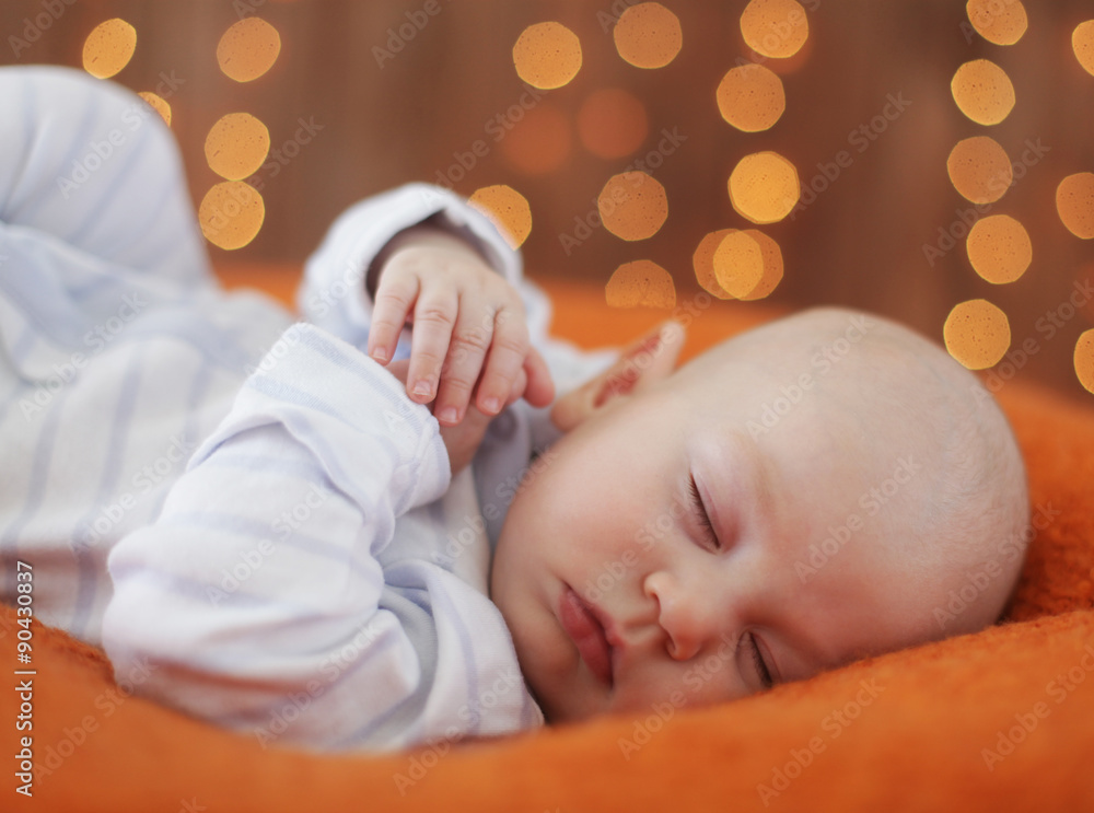 Peaceful baby sleeping Stock 写真 | Adobe Stock