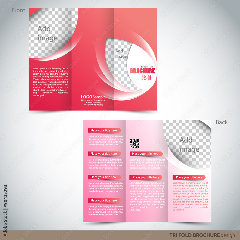 Tri Folder Brochure - Leaflet mock up. Can be used as concept for your ...