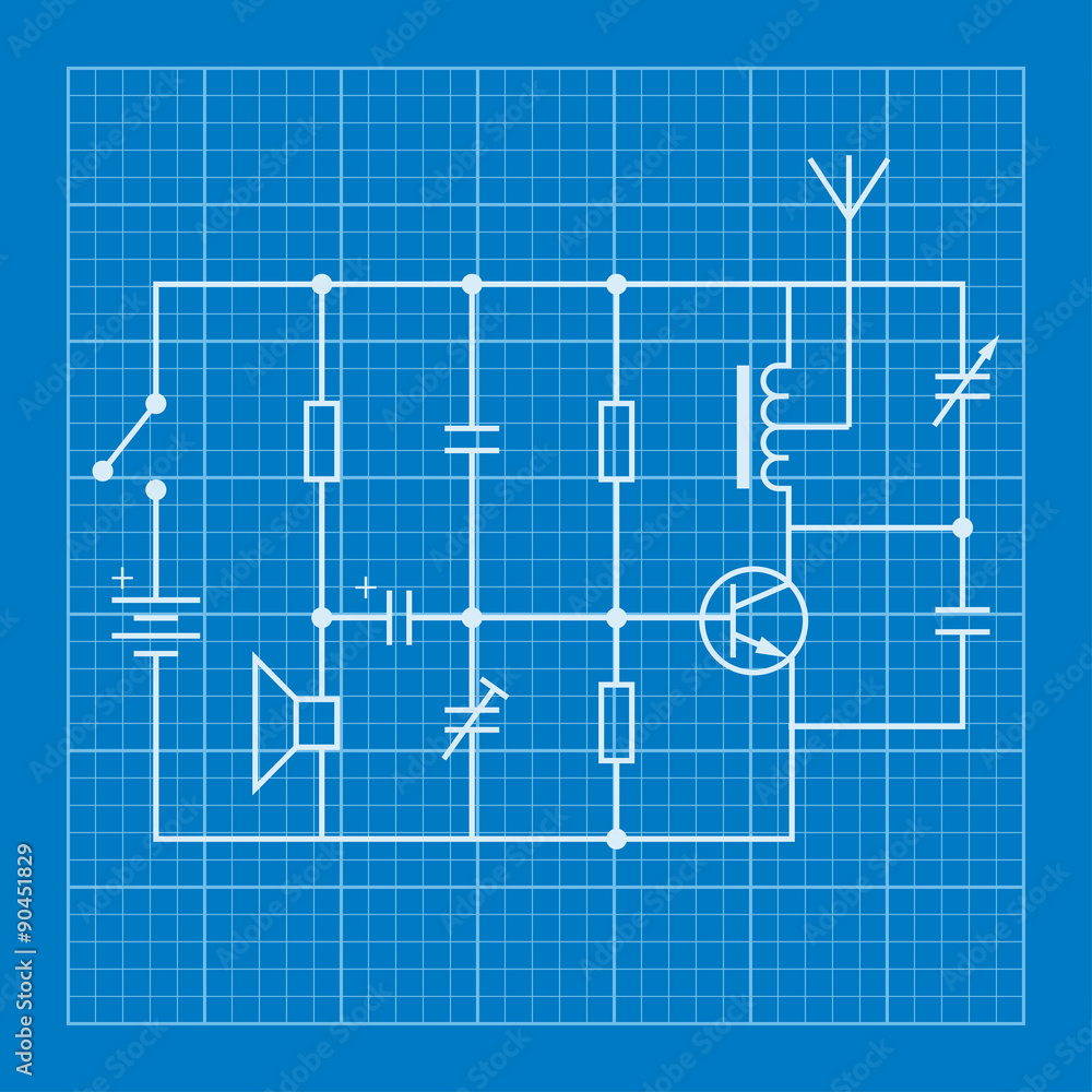 Electrical Blueprint Background