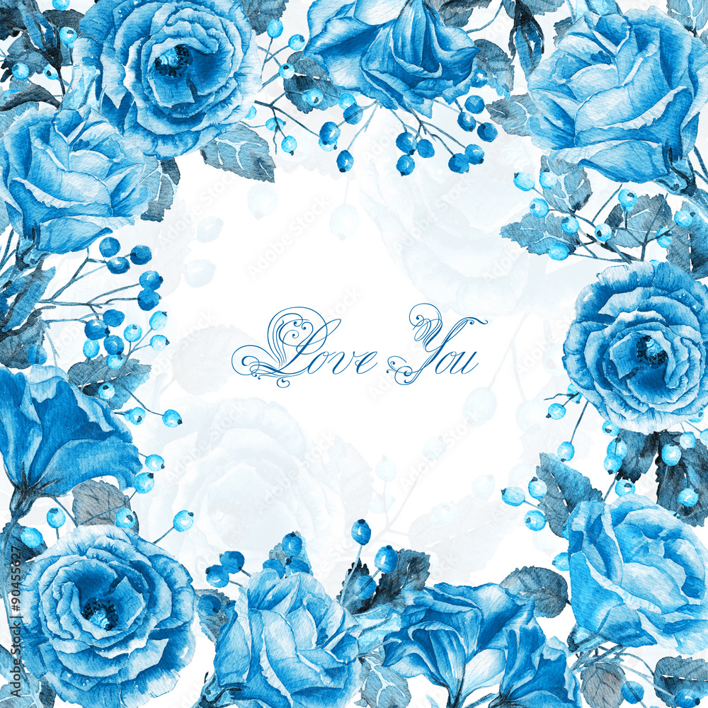 Blue Wedding Background Design