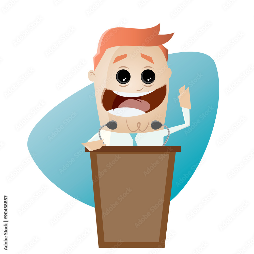 rede halten freude redner vortrag vector de Stock | Adobe Stock