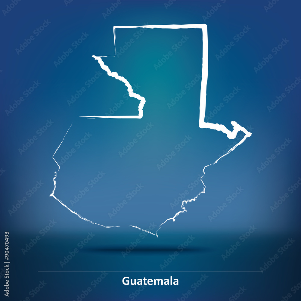 guatemala map drawing