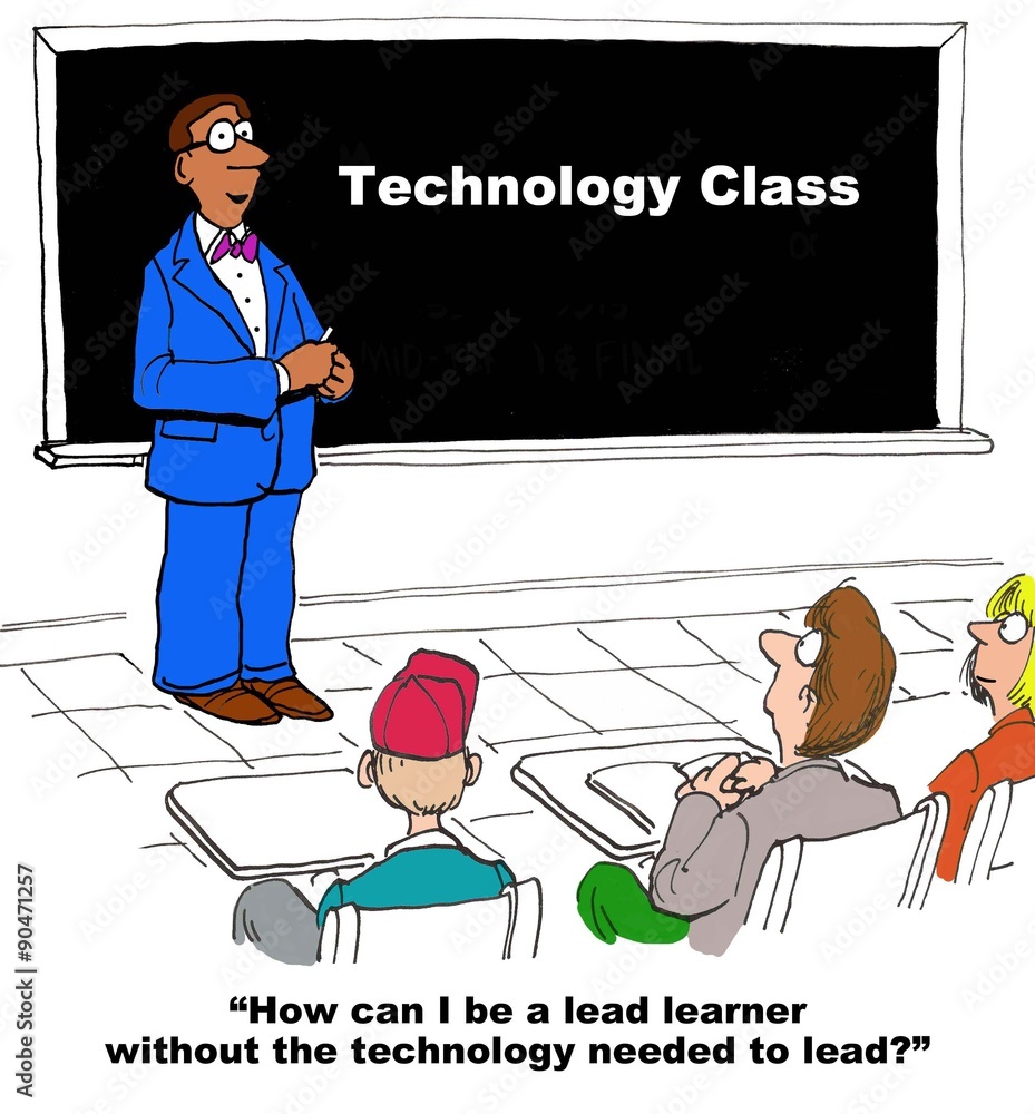 Education cartoon showing a black teacher in his classroom. Blackboard ...