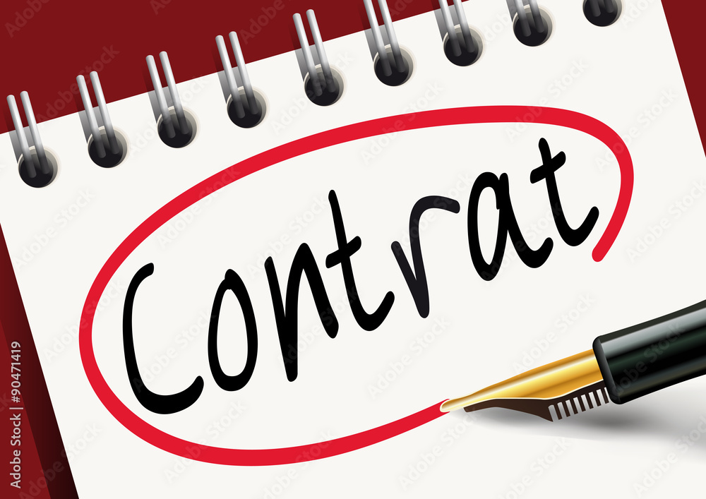 BLOC Contrat vector de Stock | Adobe Stock