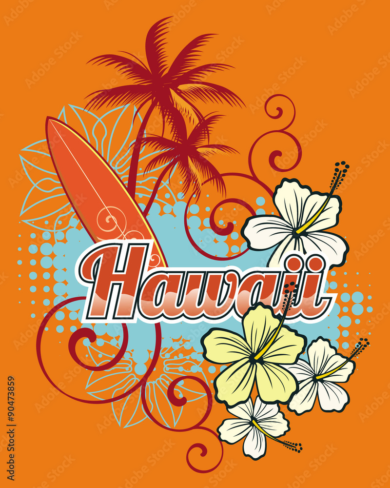 hawaii background Stock Illustration | Adobe Stock
