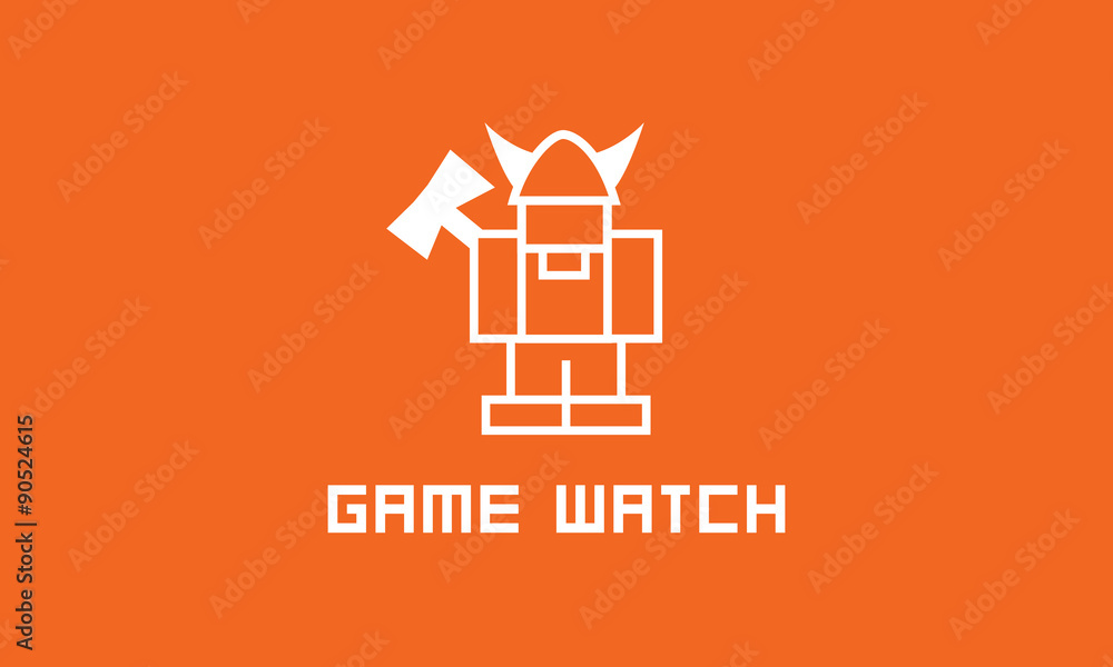 Logo concept "Game watch" Stock Vector | Adobe Stock
