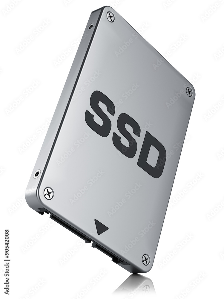 SSD drive, State solid drive isolated on white background 3d Stock ...