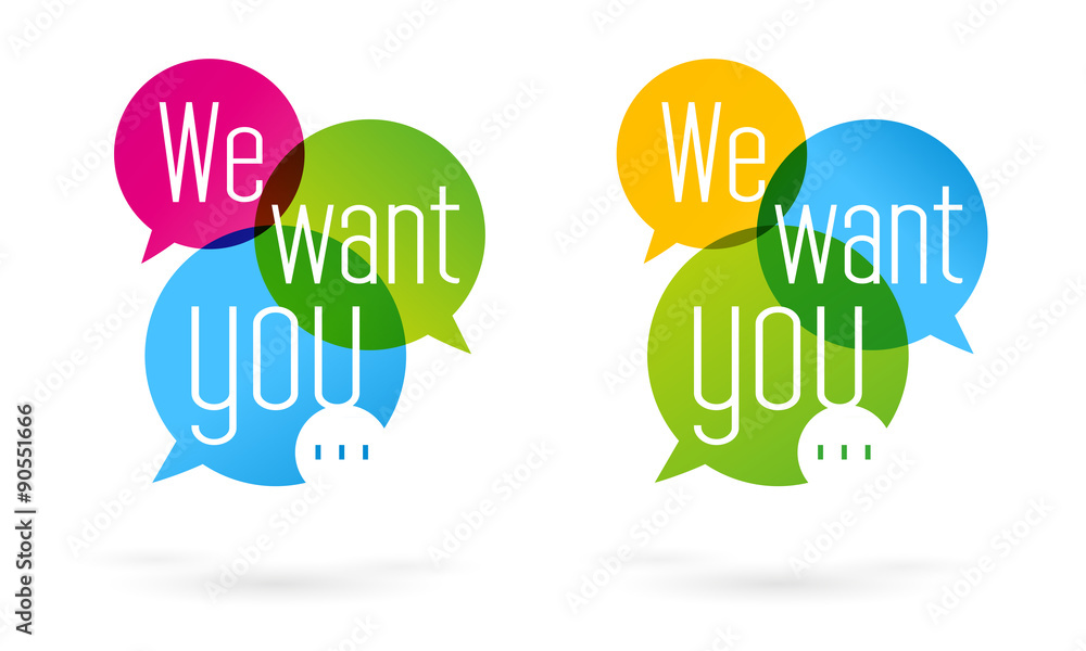 We want you Stock Vector | Adobe Stock