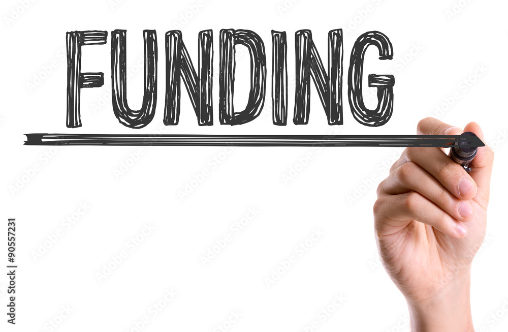 Hand with marker writing the word Funding Stock Photo | Adobe Stock