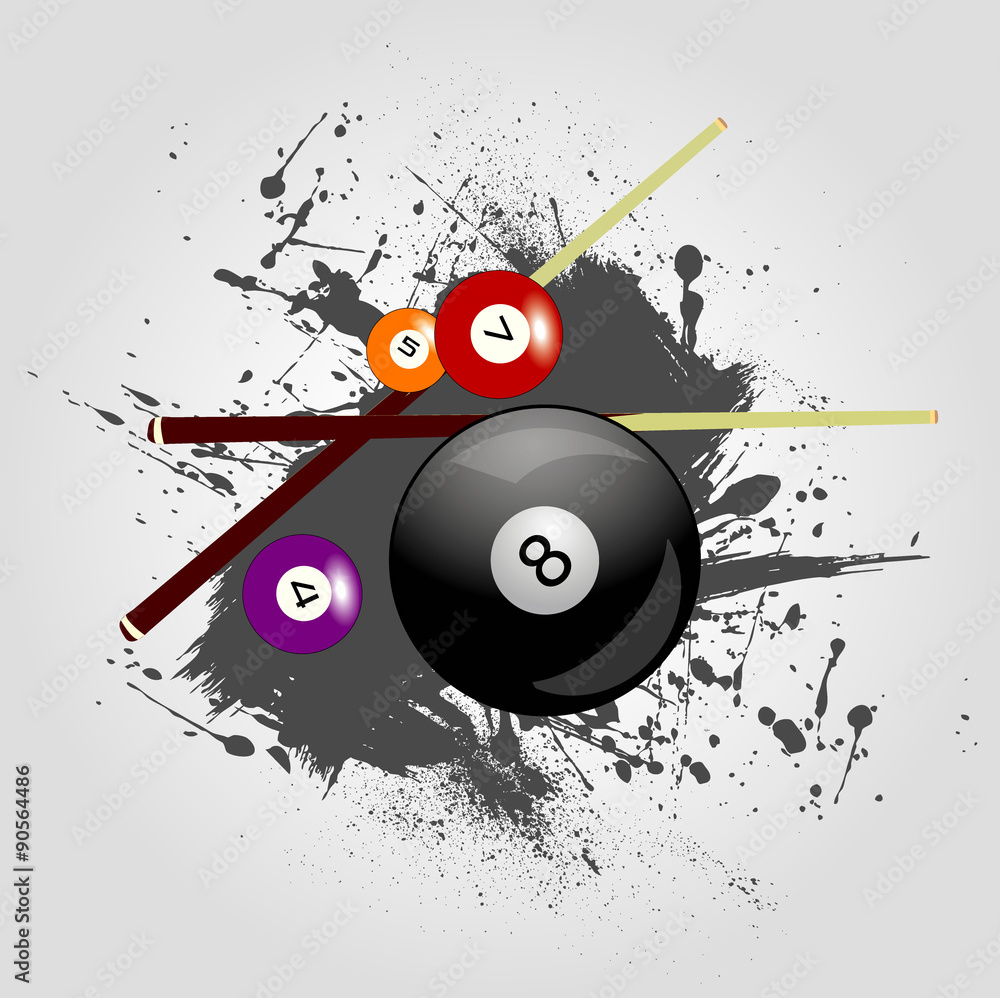Billiards background Stock Vector | Adobe Stock