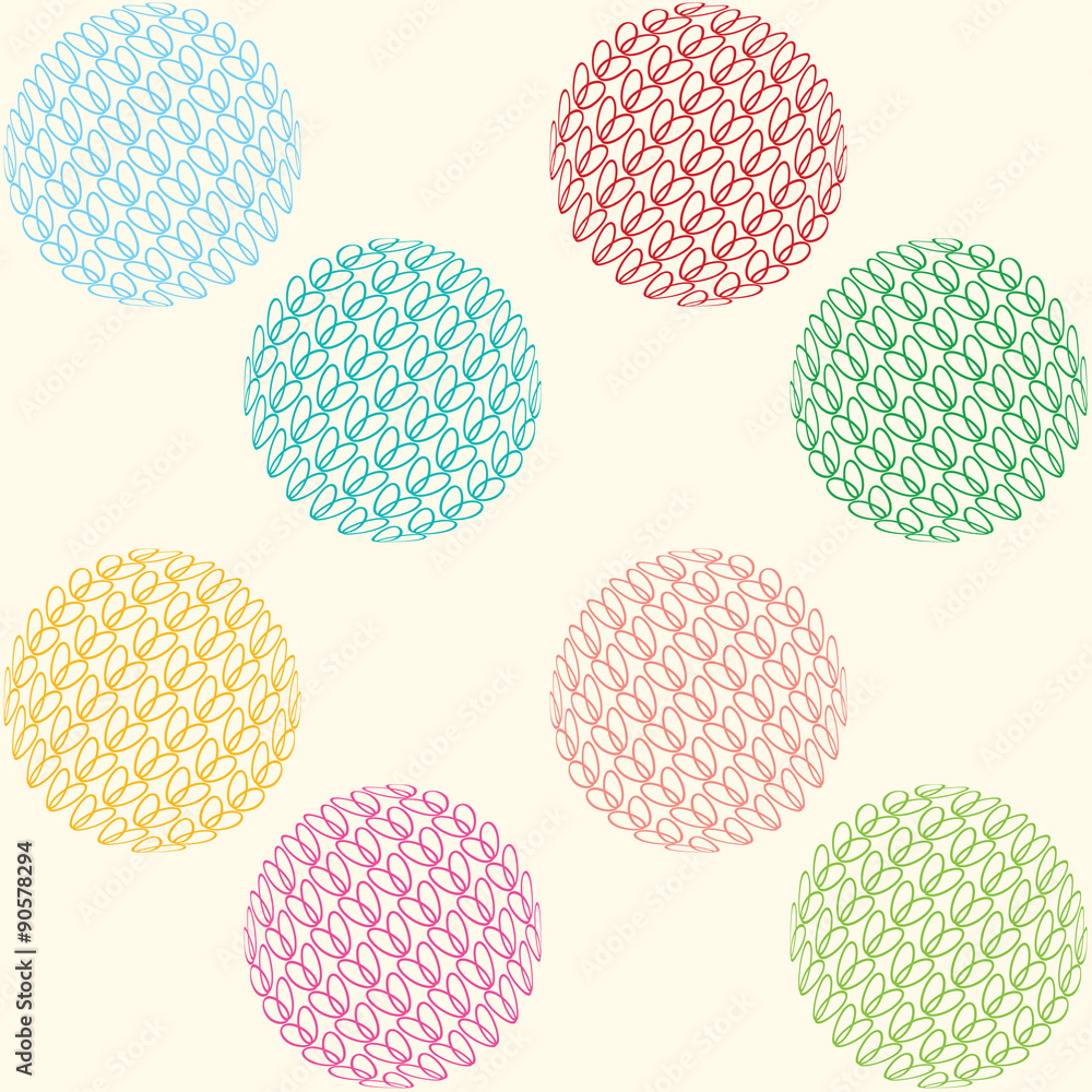 Seamless pattern with ball Stock Vector | Adobe Stock