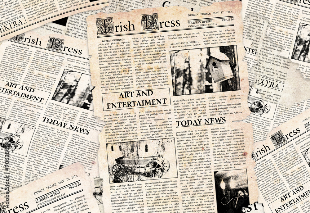 Old newspapers background Stock-Illustration | Adobe Stock