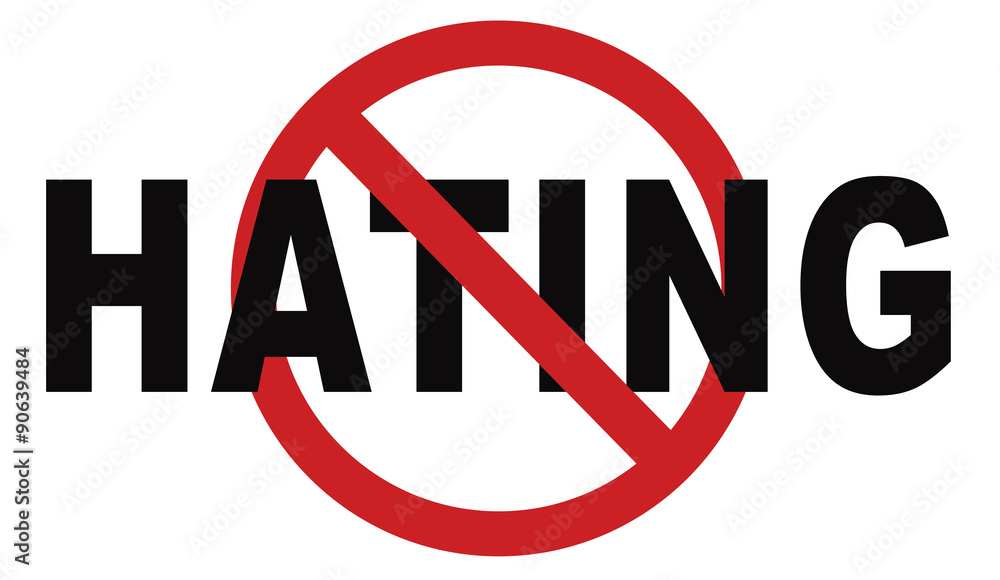 no hate Stock Illustration | Adobe Stock